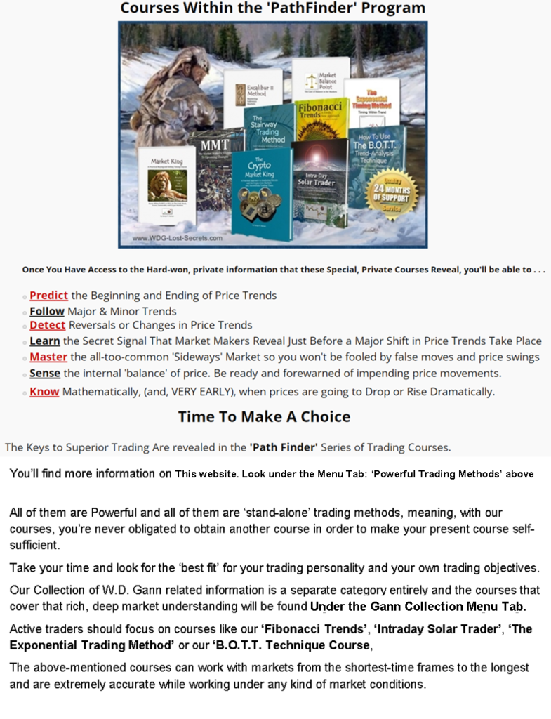 The PathFinder Courses - WD Gann's Trading Secrets, Forex, Gold ...